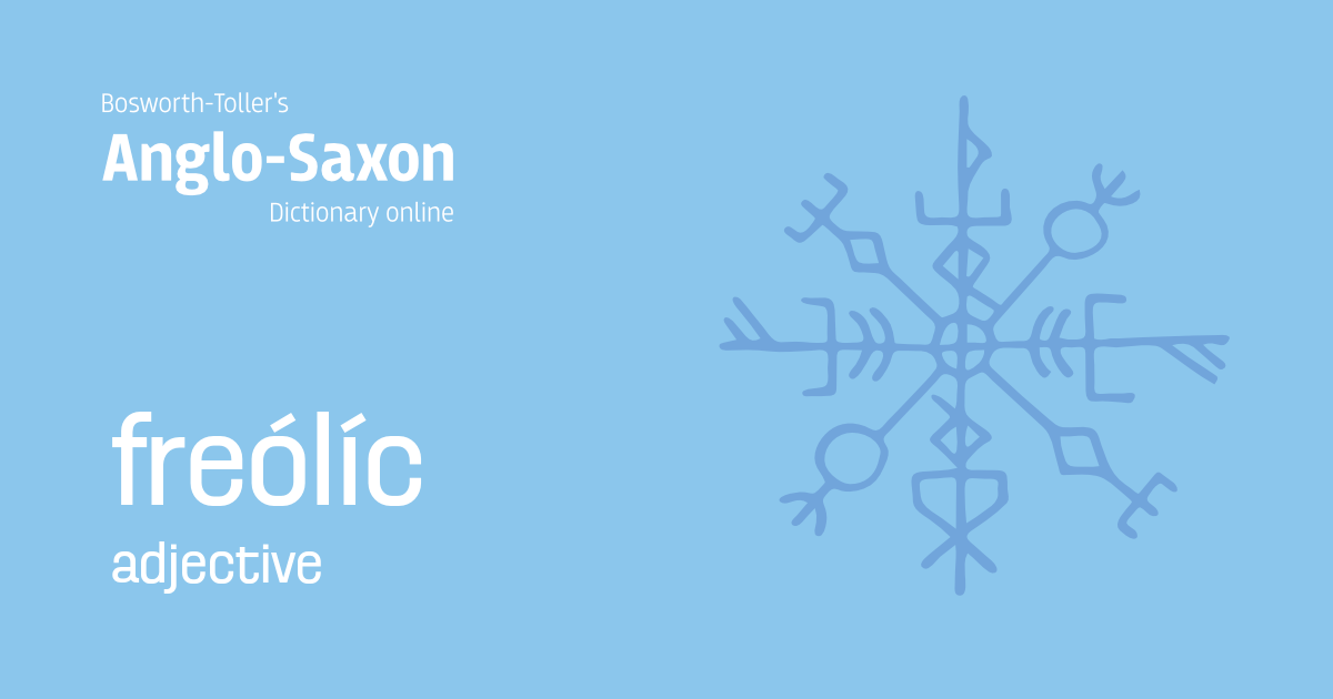 Bosworth-Toller Anglo-Saxon Dictionary online