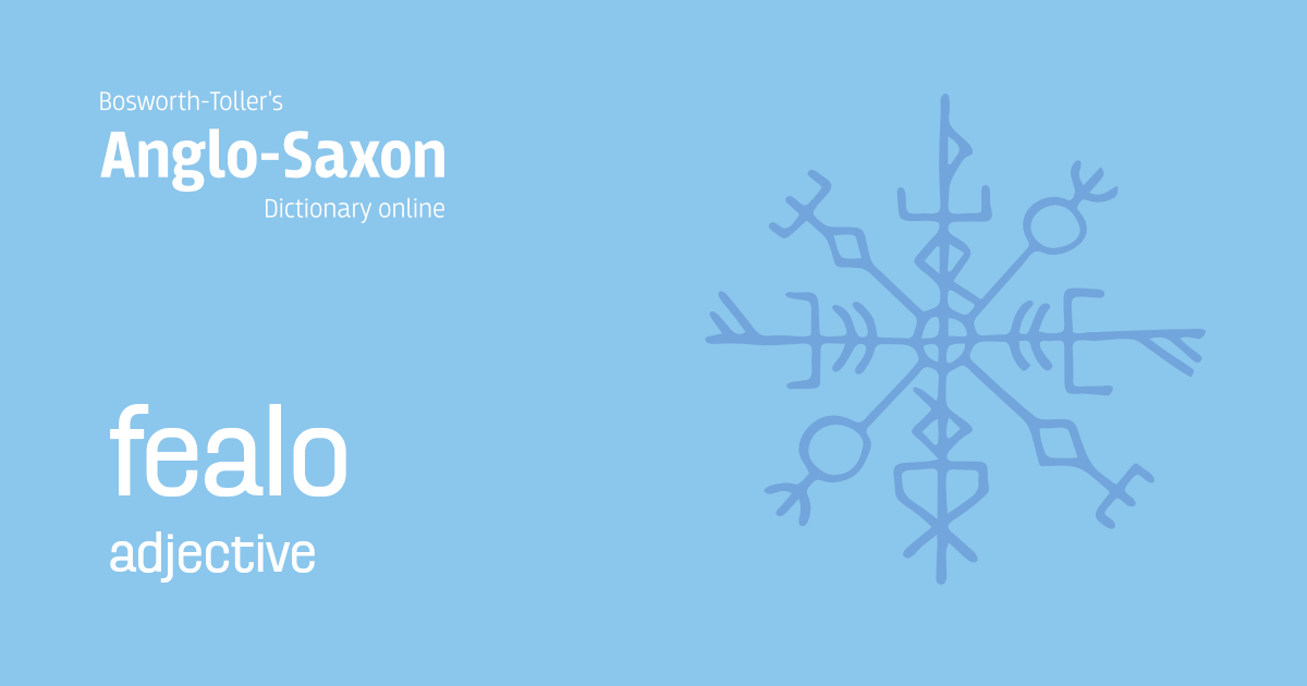 Bosworth-Toller Anglo-Saxon Dictionary online